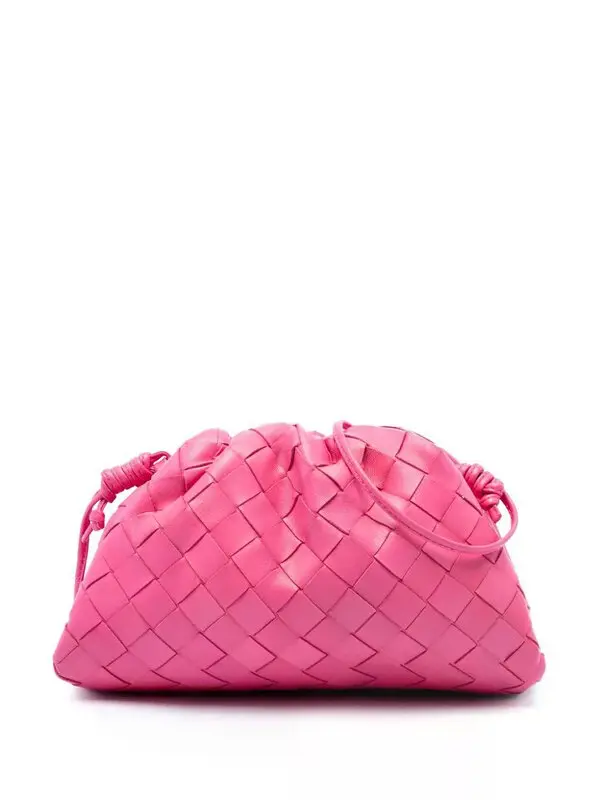 Bottega Veneta 2012-2026 Nappa Intrecciato The Mini Pouch Crossbody Bag - Pink
