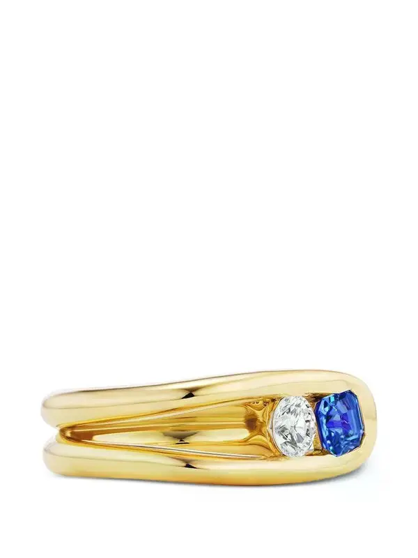 UNIFORM OBJECT 18k Yellow Sapphire And Diamond Ring