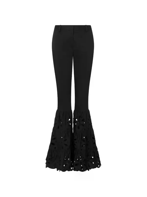 Moschino Broderie Anglaise Tiered Hem Trousers