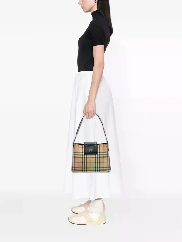 Burberry 2000-2017 House Check Coated Canvas Shoulder Bag