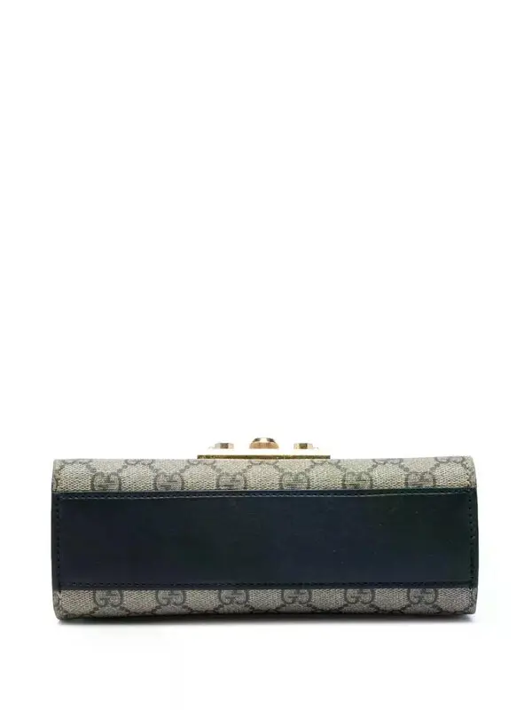 Gucci Gg Supreme Padlock Crossbody Bag - Neutrals