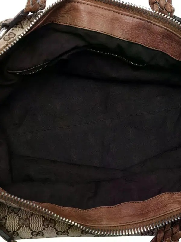 Gucci Gg Canvas Bamboo Bar Tote Bag