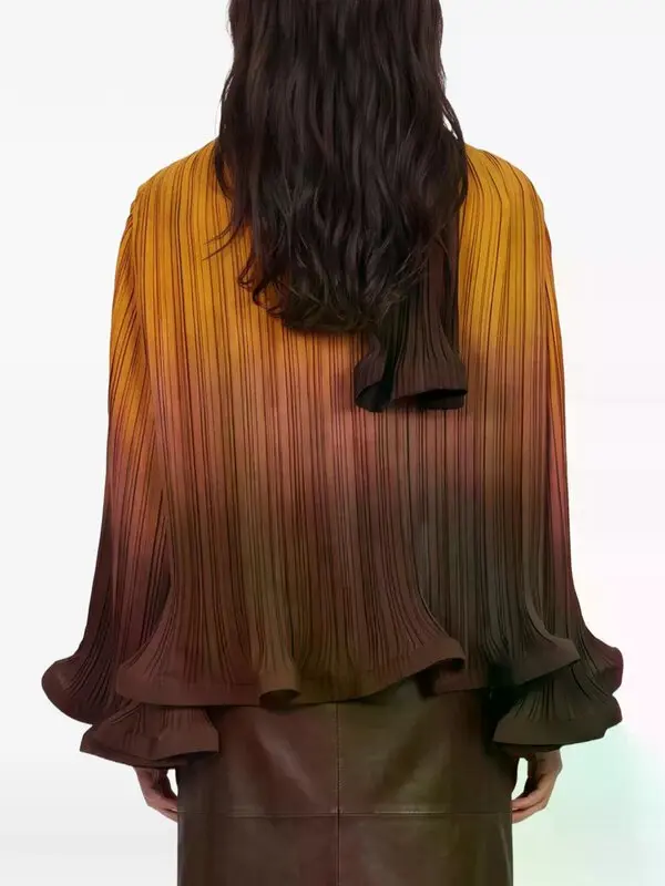 ROWEN ROSE Plissé-effect Ombré Shirt