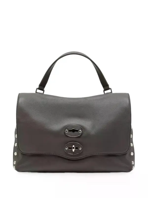 ZANELLATO Small Postina® Leather Stud-embellished Tote Bag - Grey