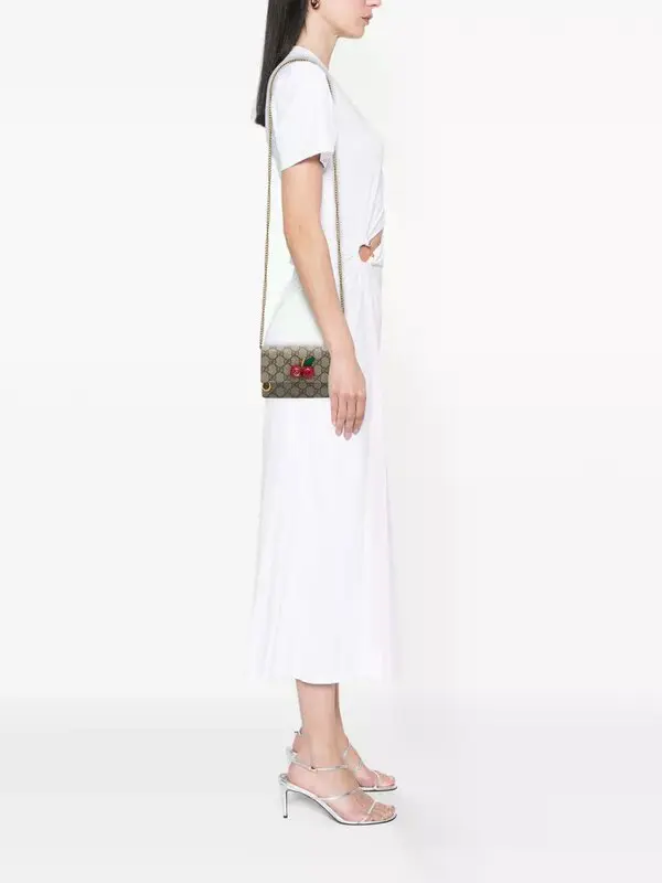 Gucci Mini Gg Supreme Cherry Crossbody Bag