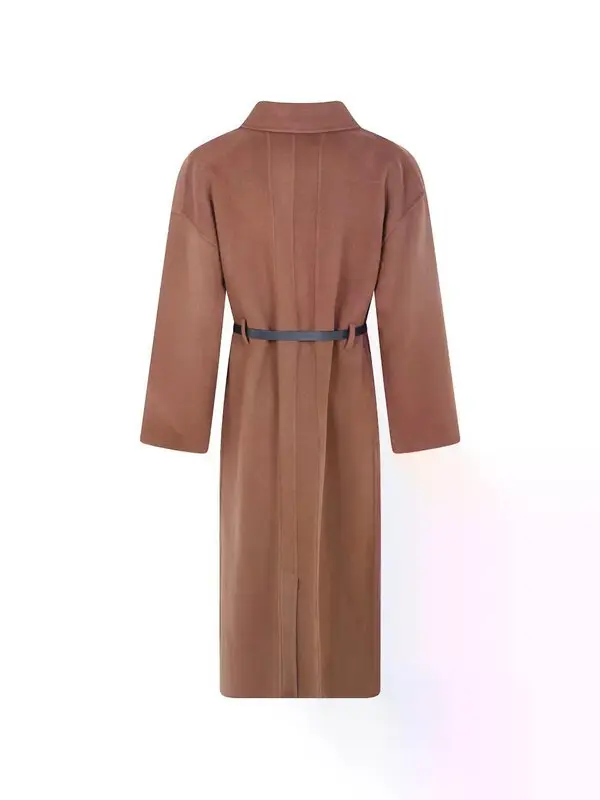 SEMICOUTURE Belted Double-breasted Wool Coat