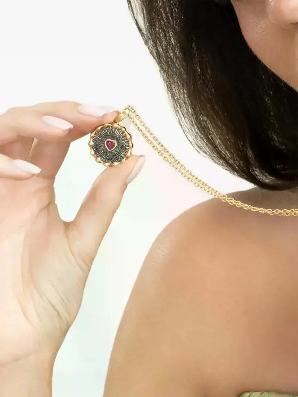 Vram Ruby Heart Pendant Necklace