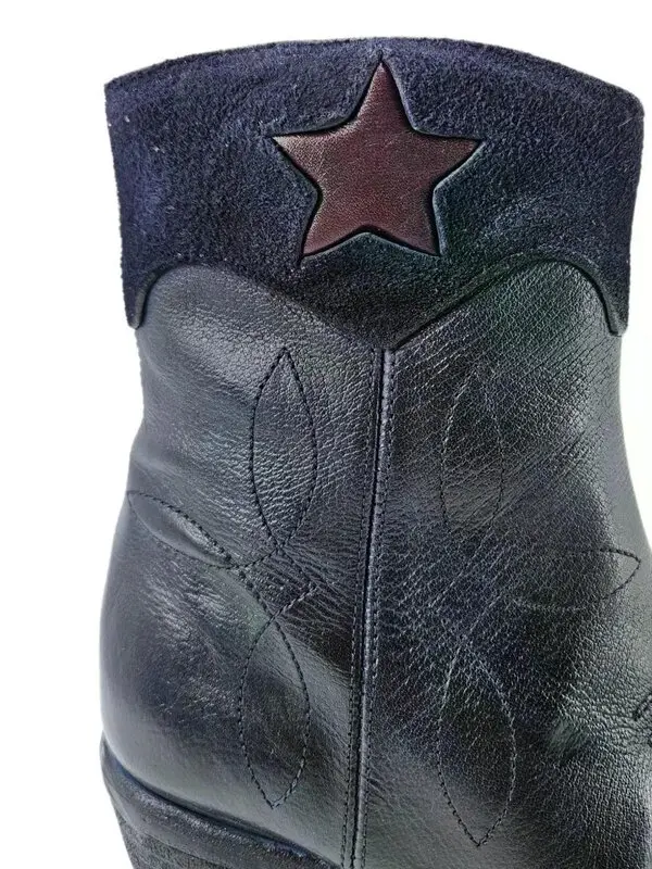 MADISON MAISON Embroidered Star Ankle Boots