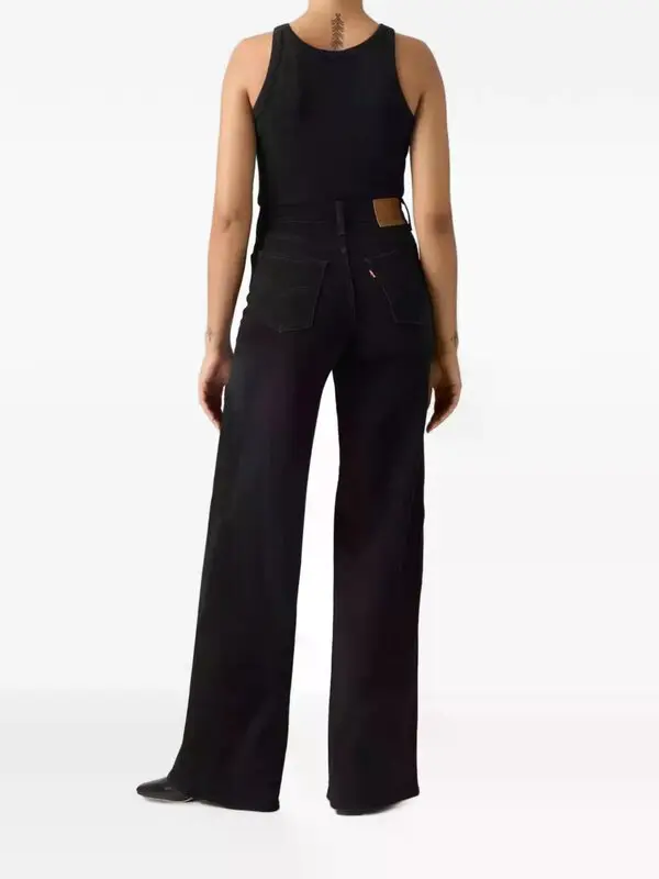 LEVI'S 728 High-rise Wide-leg Jeans - Black