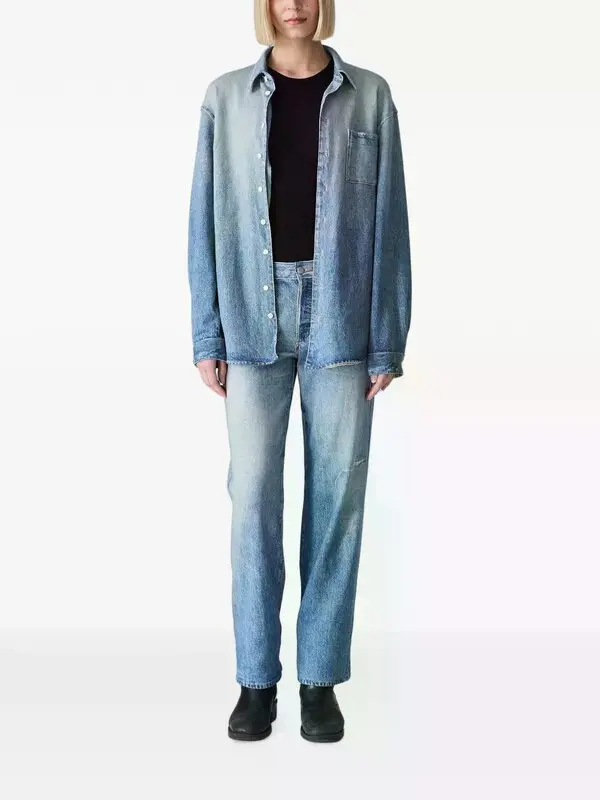 Vera Wang Denim Illusion Cotton Shirt