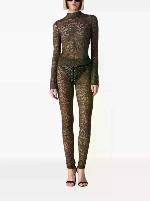 Vera Wang Frances Stretch-lace Trousers