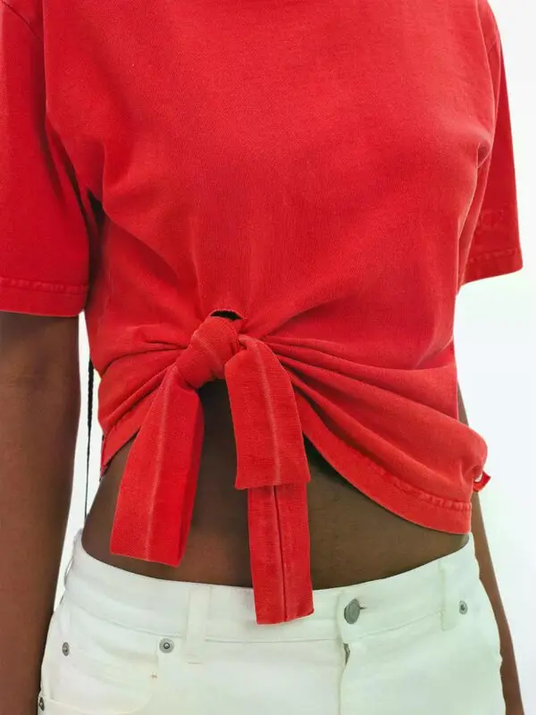 AREA Knot-detail T-shirt