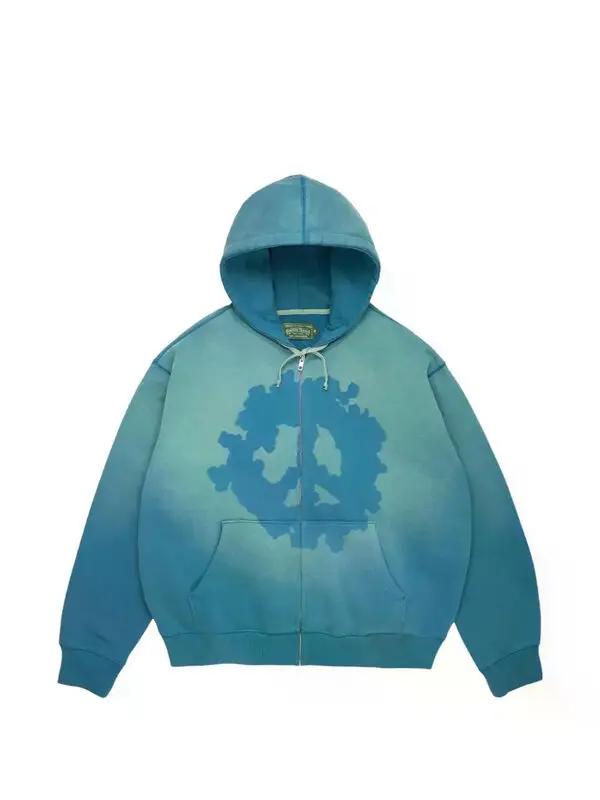 DENIM TEARS Peace Wreath Zip-up Hoodie