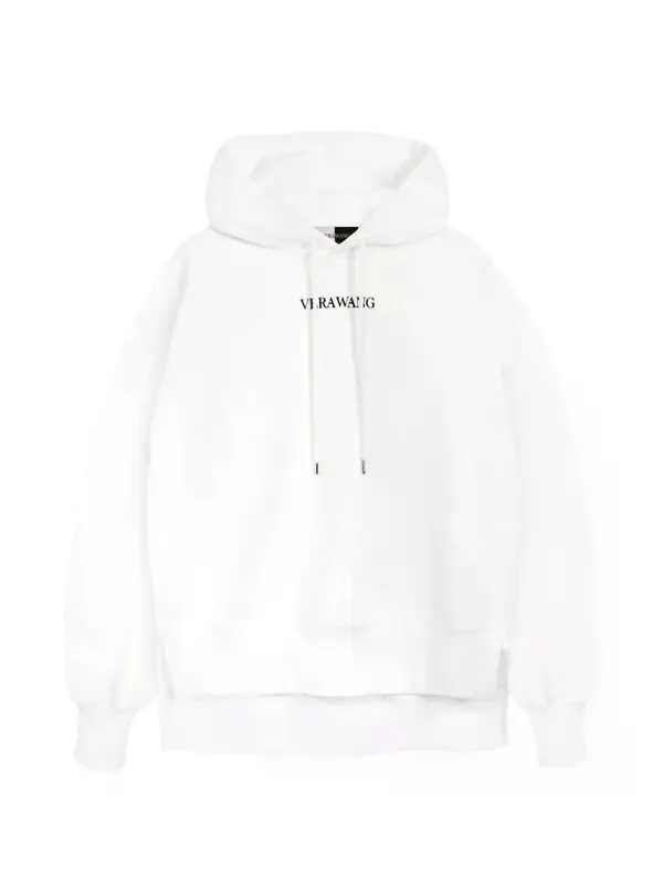 Vera Wang Logo Print Oversized Hoodie - White