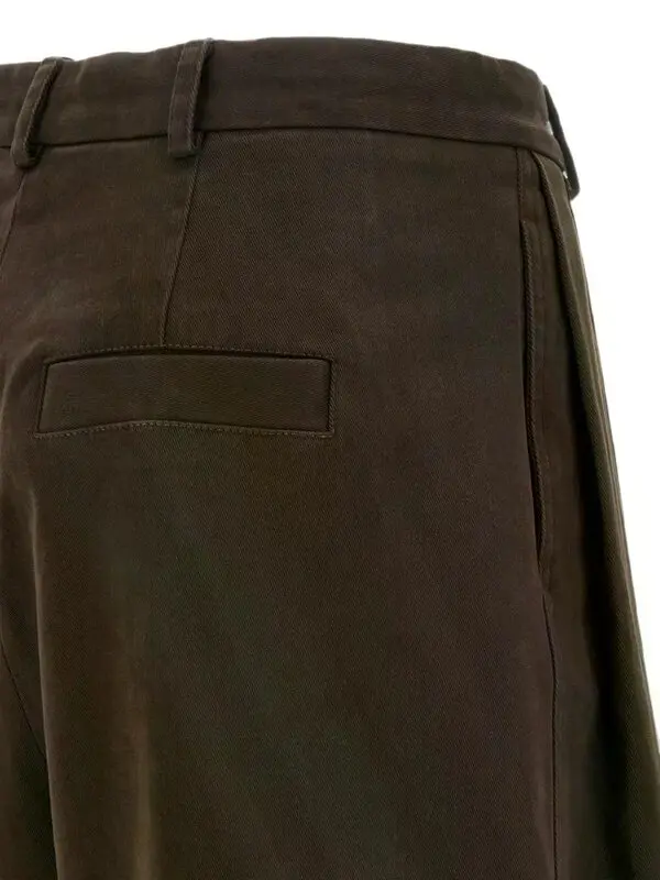 TELA Pleated Canvas Tailored Shorts