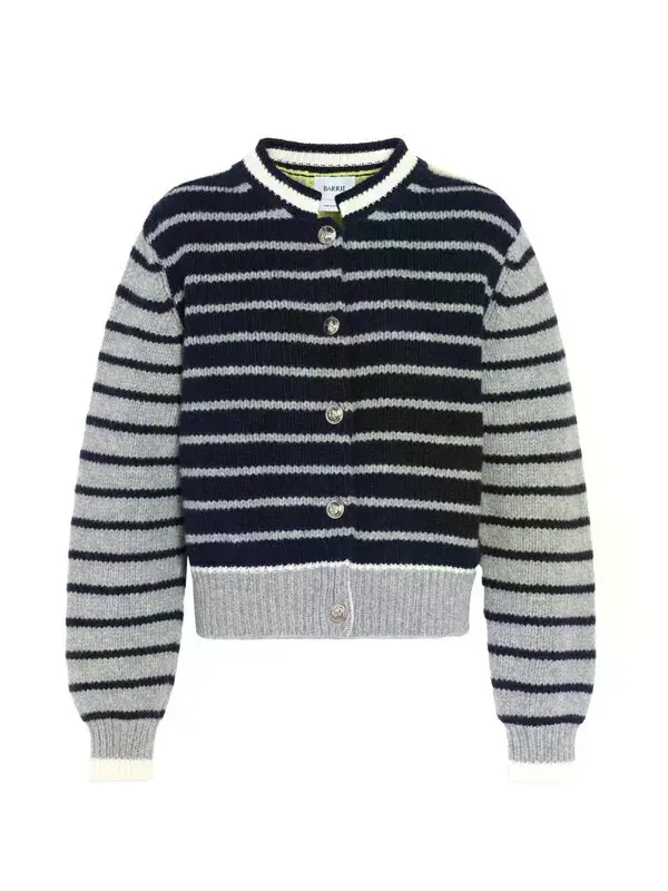 BARRIE Striped Chunky-knit Cardigan