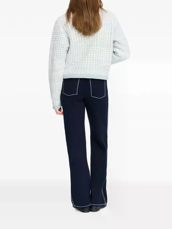 BARRIE Crochet-knit Zip-up Cardigan