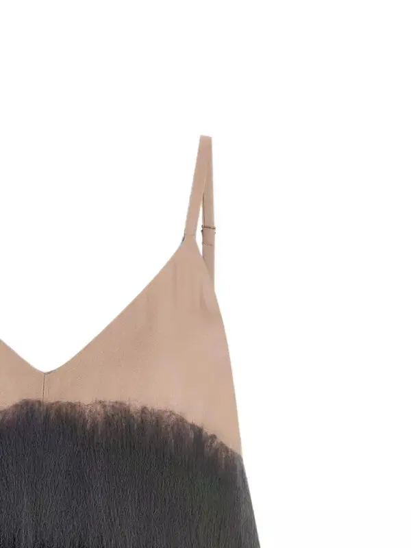 TELA Color-block Brushed-effect Mini Dress