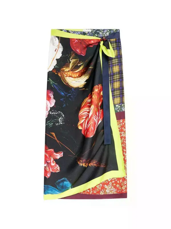 Dries Van Noten Long Wrap Scarf-skirt - Black