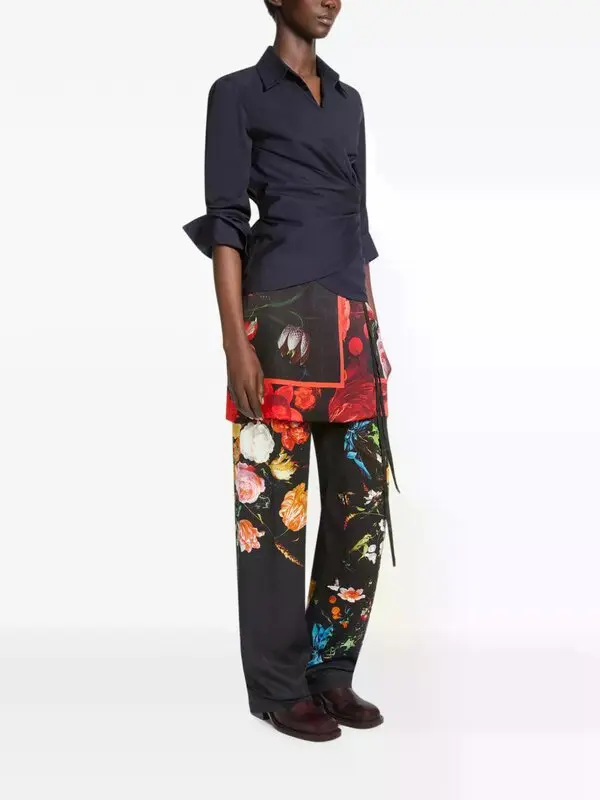 Dries Van Noten Printed Wrap Skirt