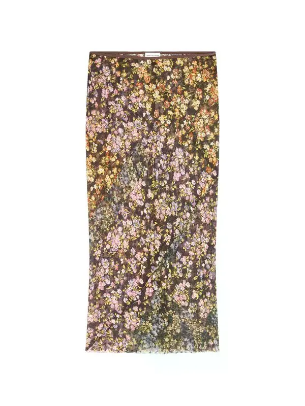 Dries Van Noten Jacquard Midi Skirt