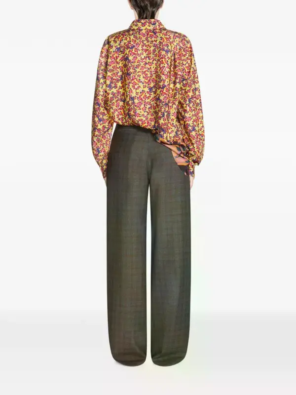 Dries Van Noten Belted Wool Pants