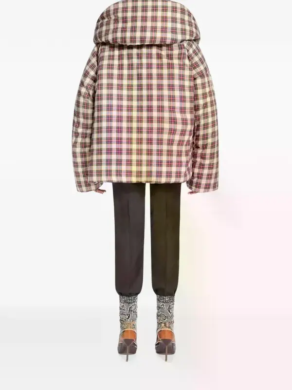 Dries Van Noten Checked Cotton Flannel Puffer Jacket