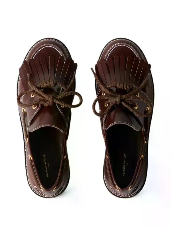 Claudie Pierlot Leather Boat Shoes