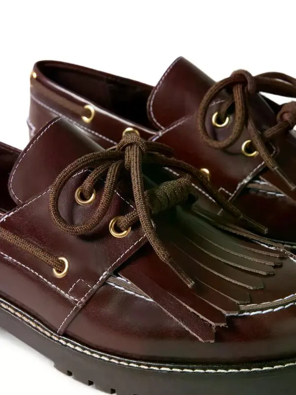 Claudie Pierlot Leather Boat Shoes