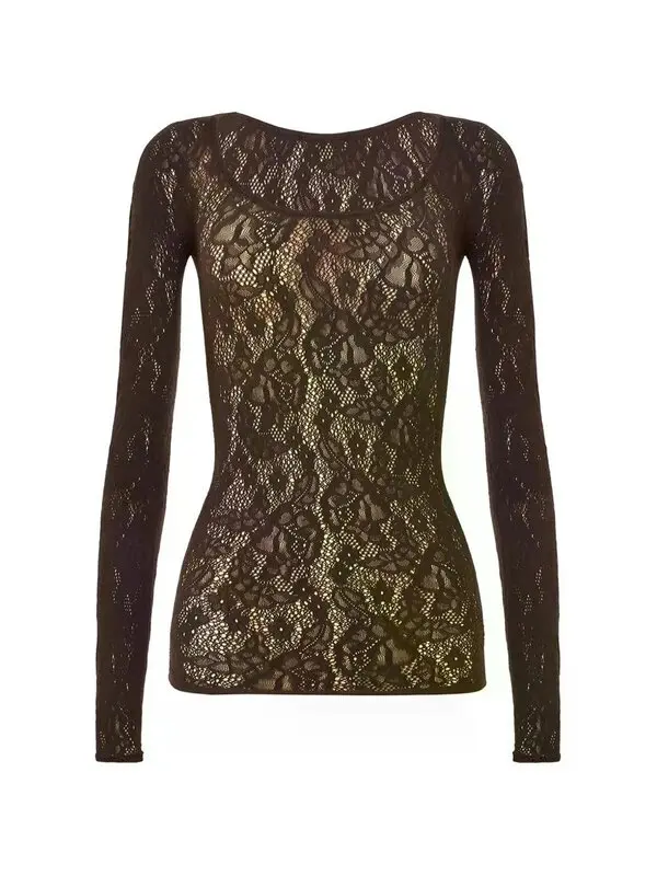 Wolford Infinite Rose Long-sleeved T-shirt - Brown