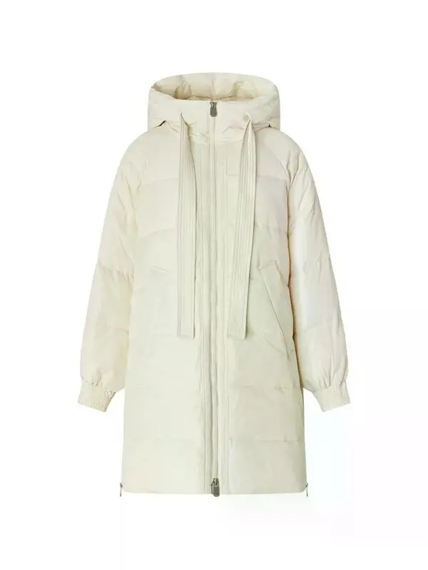 Pinko Hooded Padded Coat - Neutrals