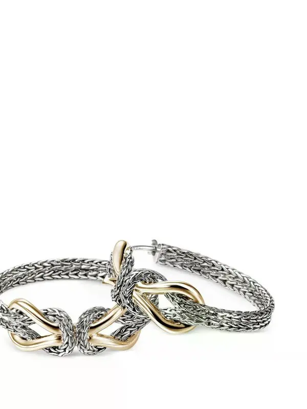 John Hardy Infinite Love Knot Hoop Earrings - Silver