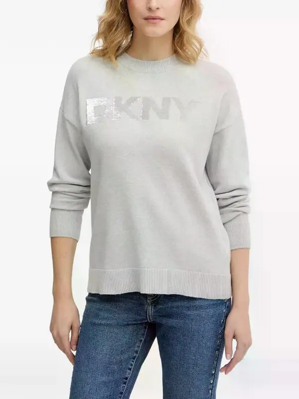 Dkny Sequin-logo Sweater