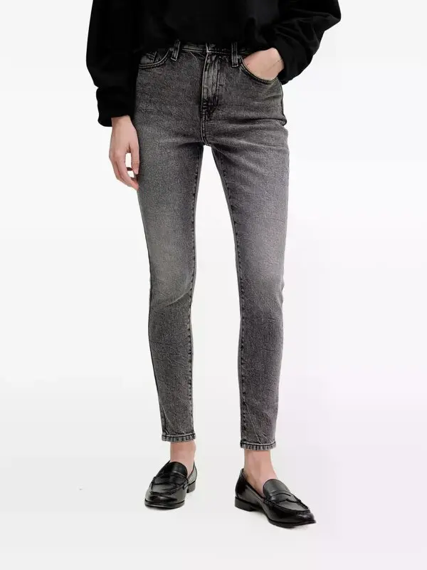 Dkny Acid-wash Skinny-cut Jeans