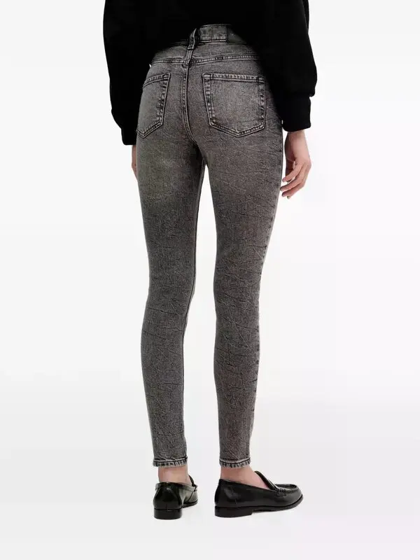 Dkny Acid-wash Skinny-cut Jeans
