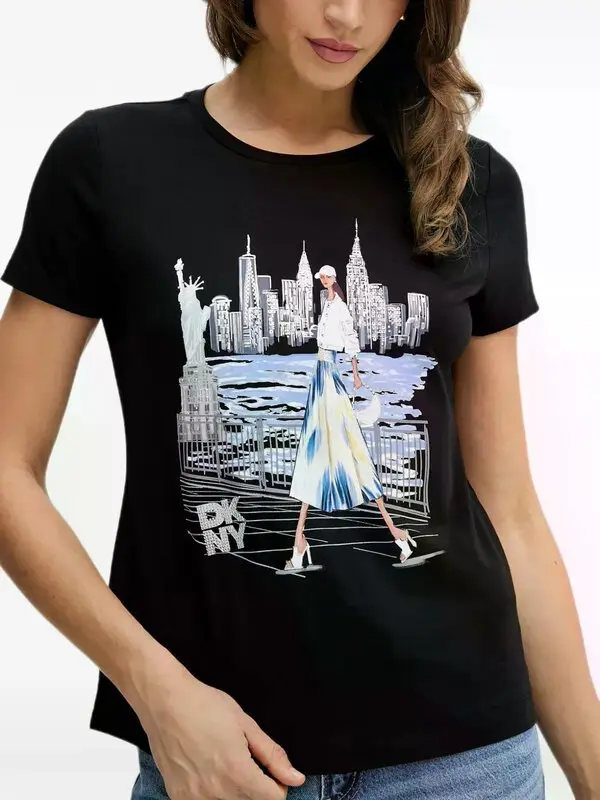Dkny Graphic Print Crewneck T-shirt