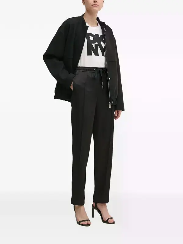 Dkny Drawstring-waistband Straight-leg Trousers