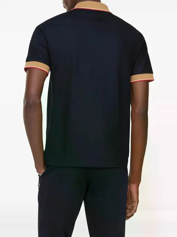 Burberry Logo Collar Cotton Polo Shirt