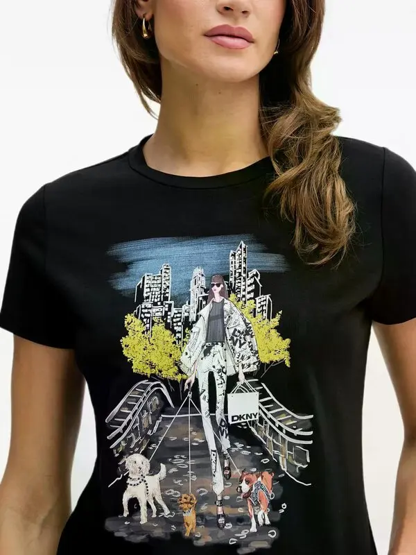 Dkny Graphic-print Short-sleeve T-shirt
