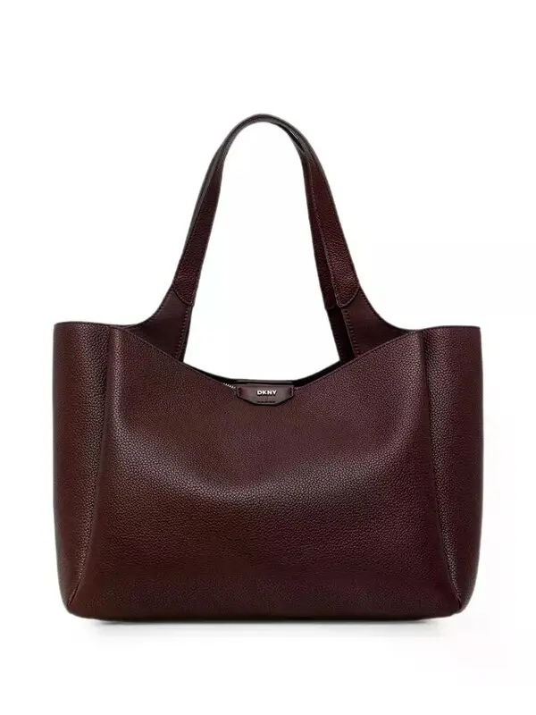 Dkny Medium Willa Logo-plaque Pebbled-leather Tote Bag