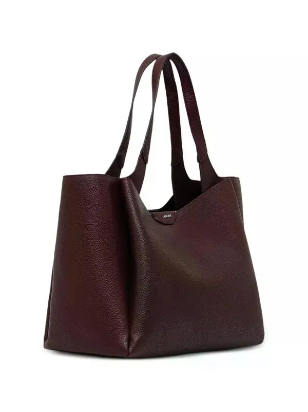Dkny Willa Logo-plaque Pebbled-leather Tote Bag