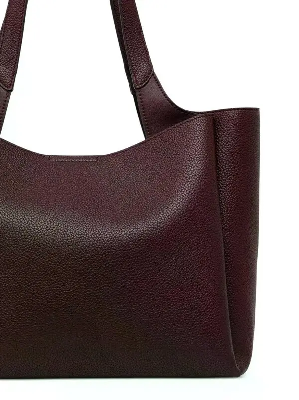 Dkny Willa Logo-plaque Pebbled-leather Tote Bag