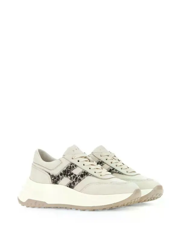 Hogan Leopard Print Leather Sneakers