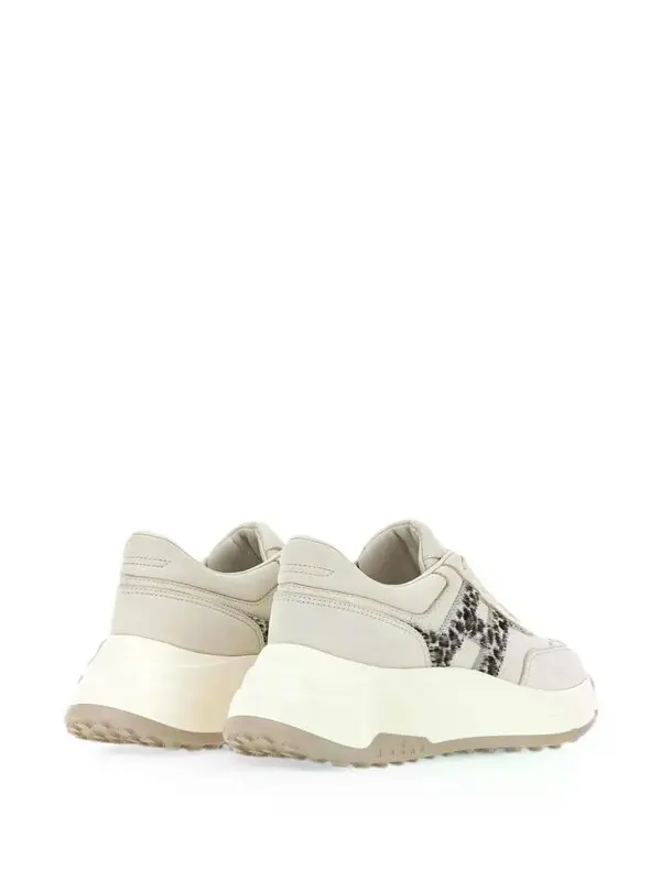 Hogan Leopard Print Leather Sneakers