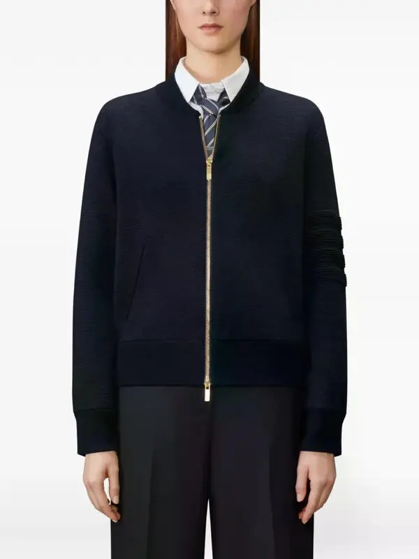 Thom Browne Ottoman Milano Stitch 4-bar Bomber Jacket