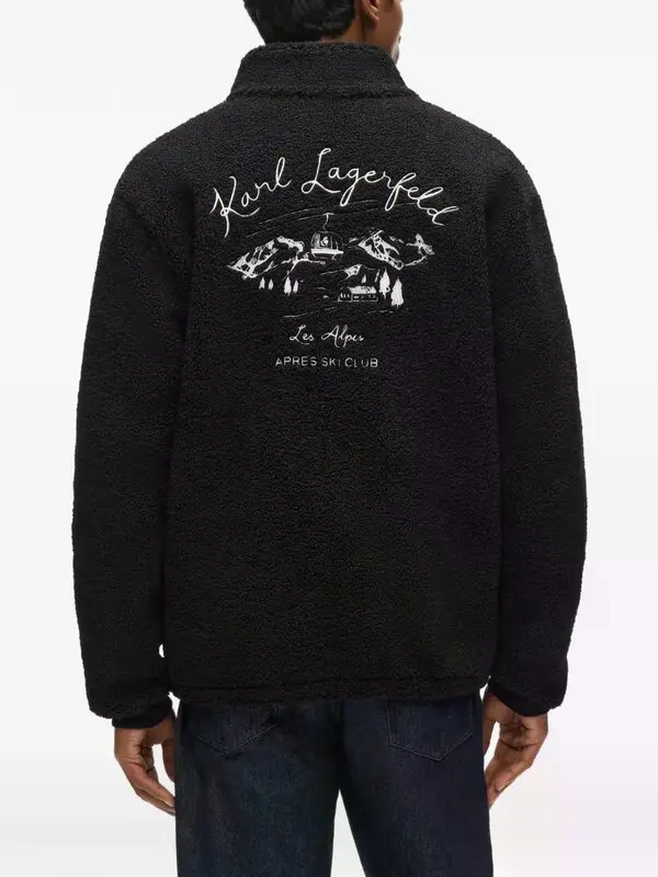Karl Lagerfeld Embroidered Fleece Jacket