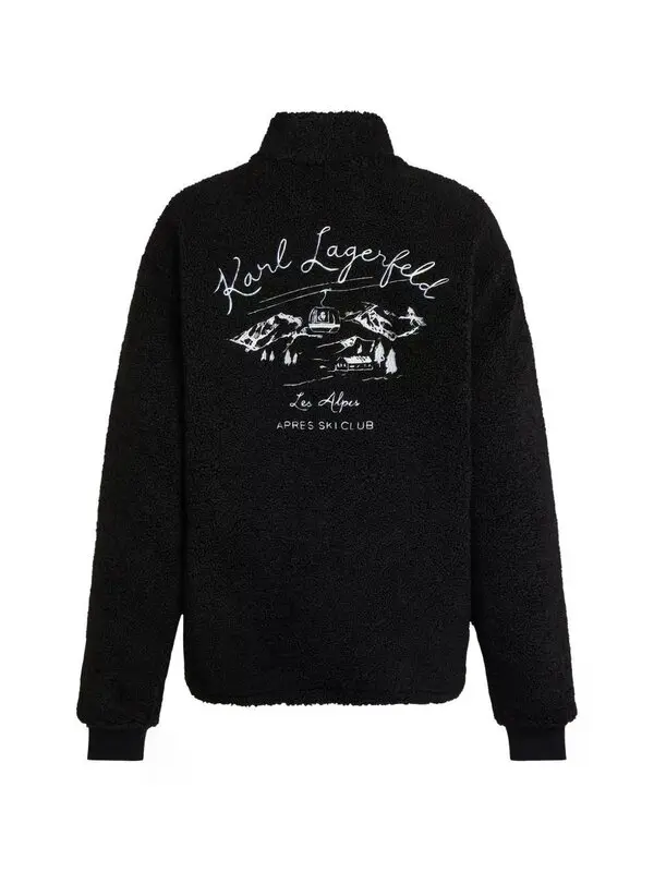 Karl Lagerfeld Embroidered Fleece Jacket