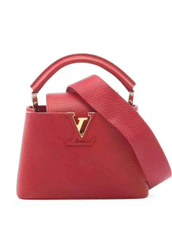 LOUIS VUITTON 2020 Taurillon Mini Capucines Satchel