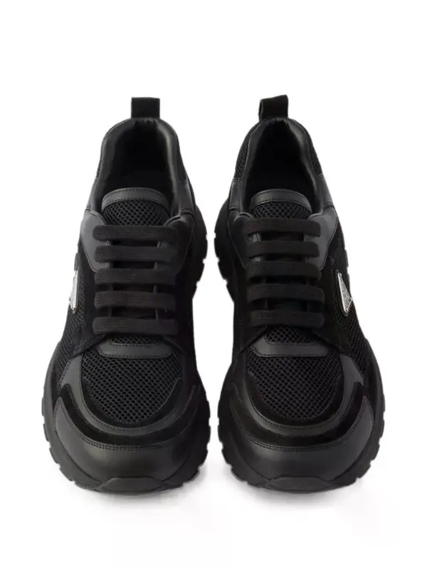 Prada Prax Leather And Fabric Sneakers