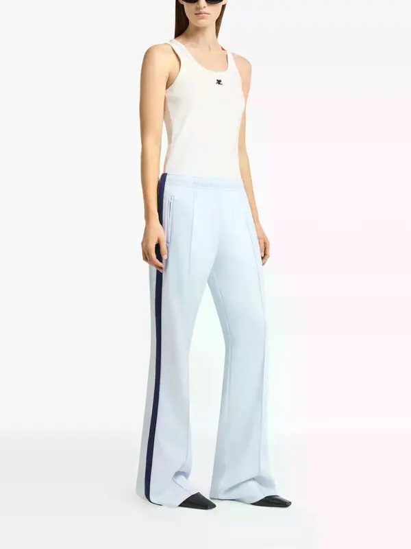 COURREGES Side-stripe Pressed-crease Track Pants